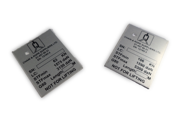 Chain and Rope Ireland | lifting gear products | Chain Identification Tags